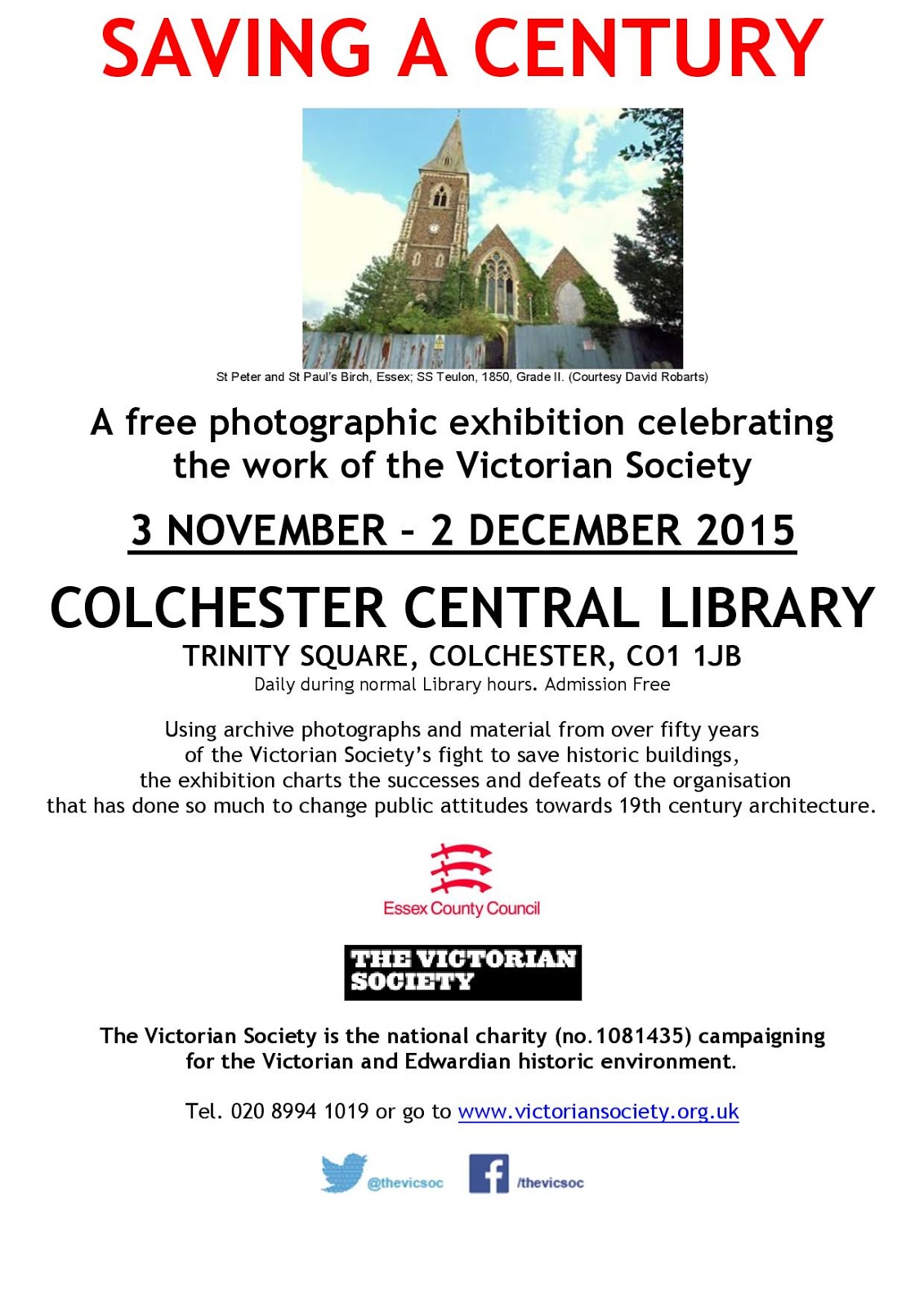 ESAH160: Saving A Century: Colchester Central Library. 3 November to 2 ...