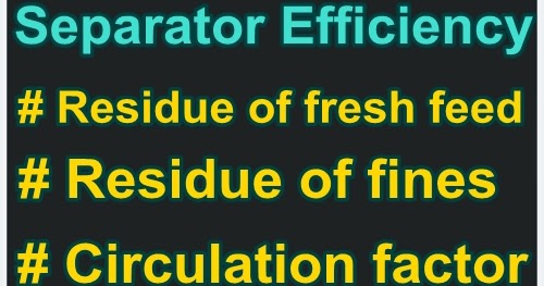 SEPARATOR EFFICIENCY -FORMULA 1 - Cement Technology