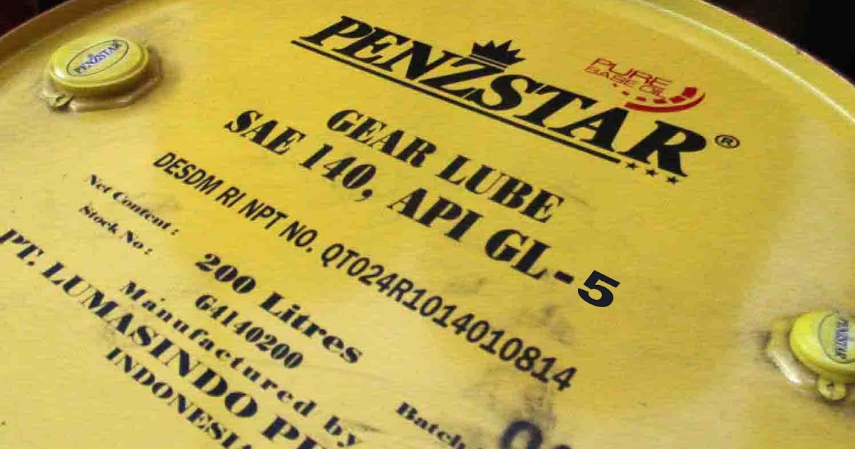 Oli Pelumas SAE 140 API GL-5 Transmisi, Gear Lube Penzstar ...