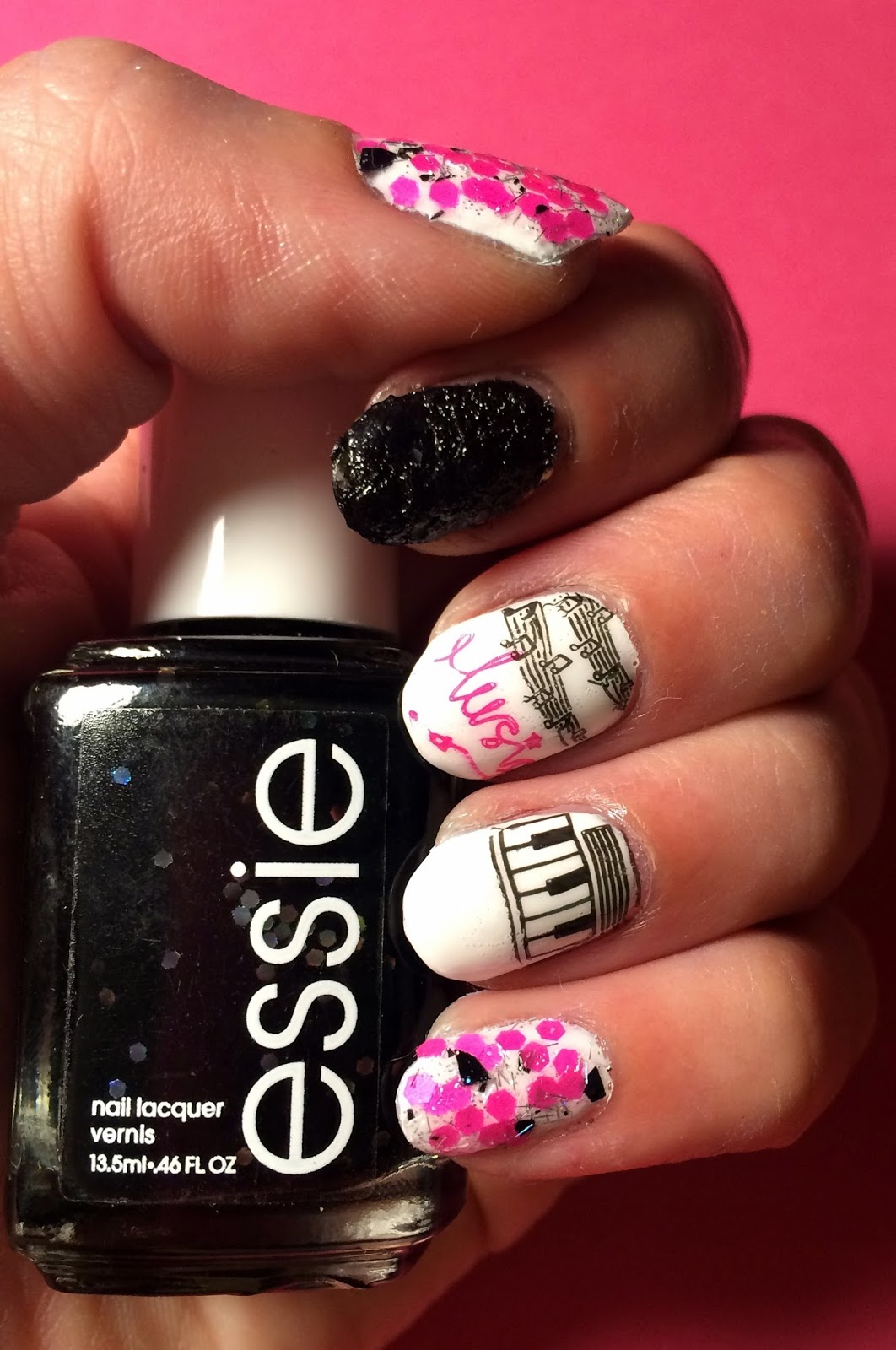 Midnight Stamper: ABC Nail Art Challenge: M is for Music