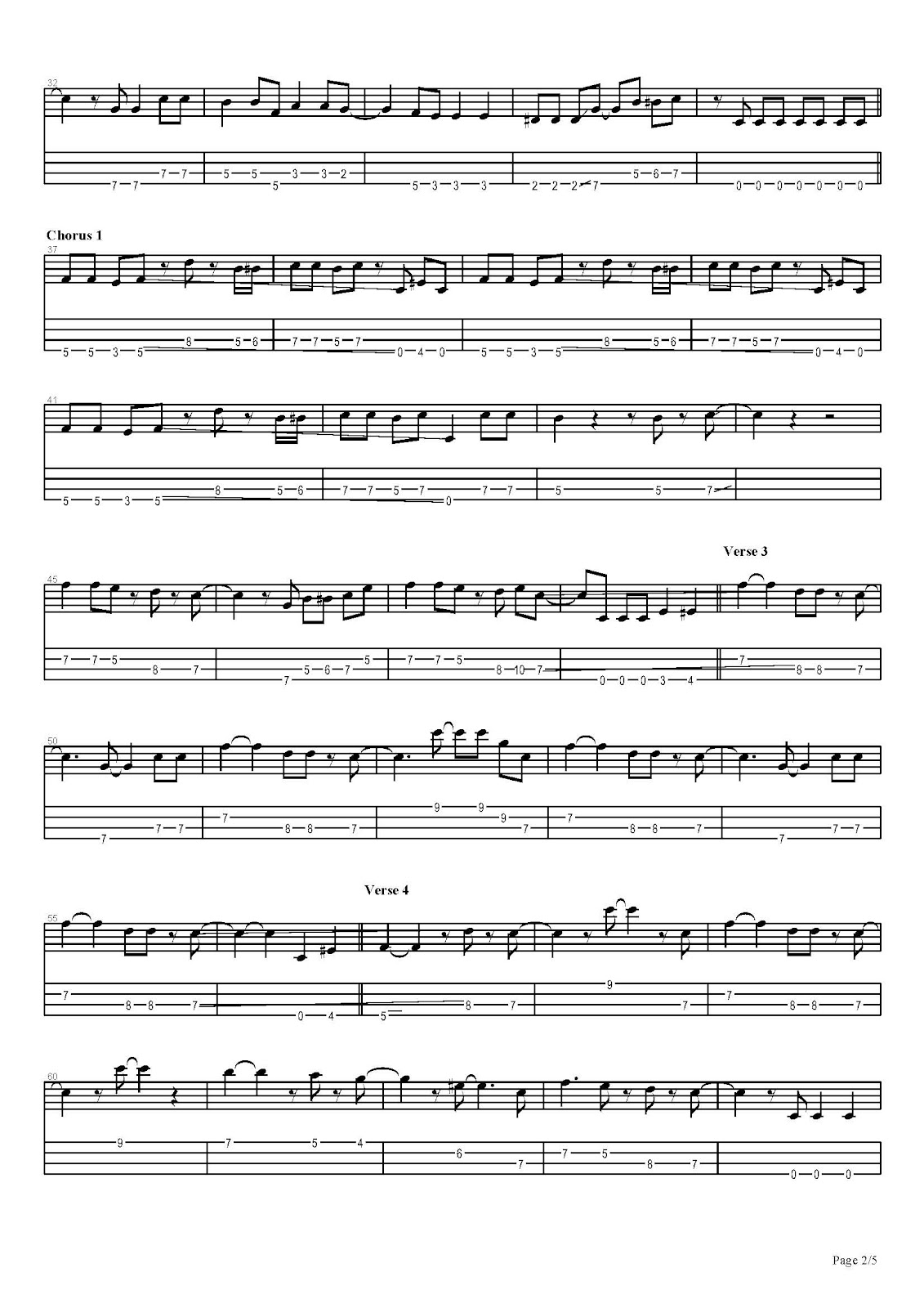 Phoe Aye: Santana, Carlos - Smooth Bass Guitar Tab