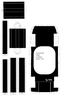 SP. Papel Modelismo: PaperCraft - Ford GT40 1964
