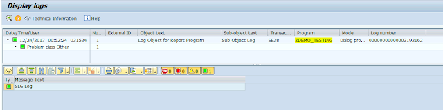 Application Log in SLG0 & SLG1