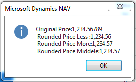 How to use ROUND function in Microsoft Dynamics Navision.