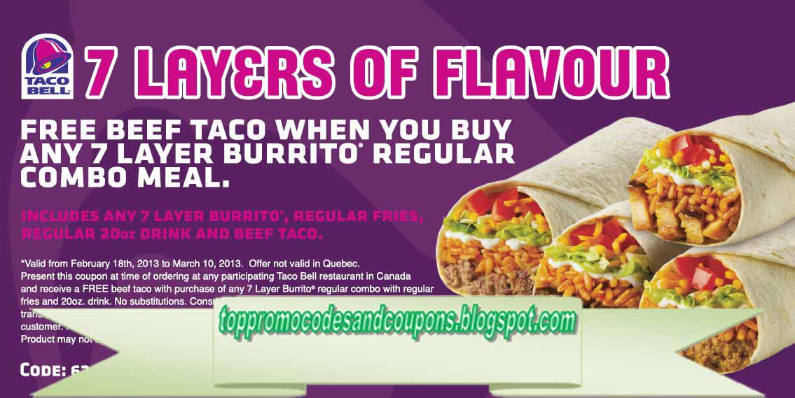 Free Promo Codes and Coupons 2023: Taco Bell Coupons