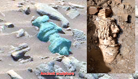 OVNIS ONTEM: Ancient Cat Statue Found On Mars In Curiosity Photo