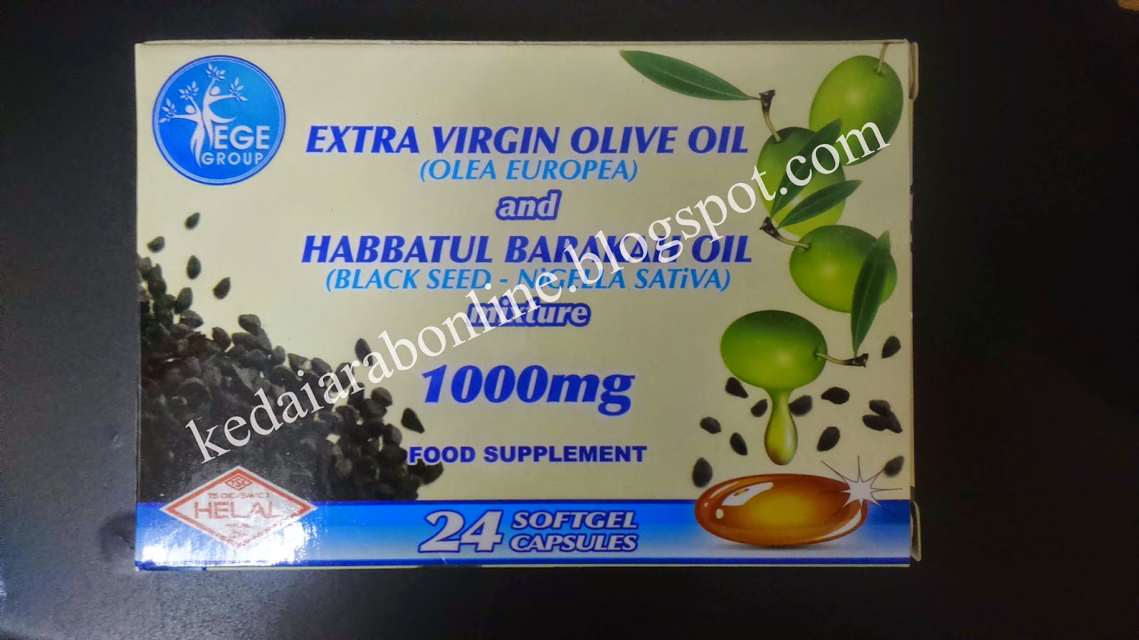 Kedai Arab Online: KAPSUL EXTRA VIRGIN OLIVE OIL MIX HABBATUL BARAKAH OIL