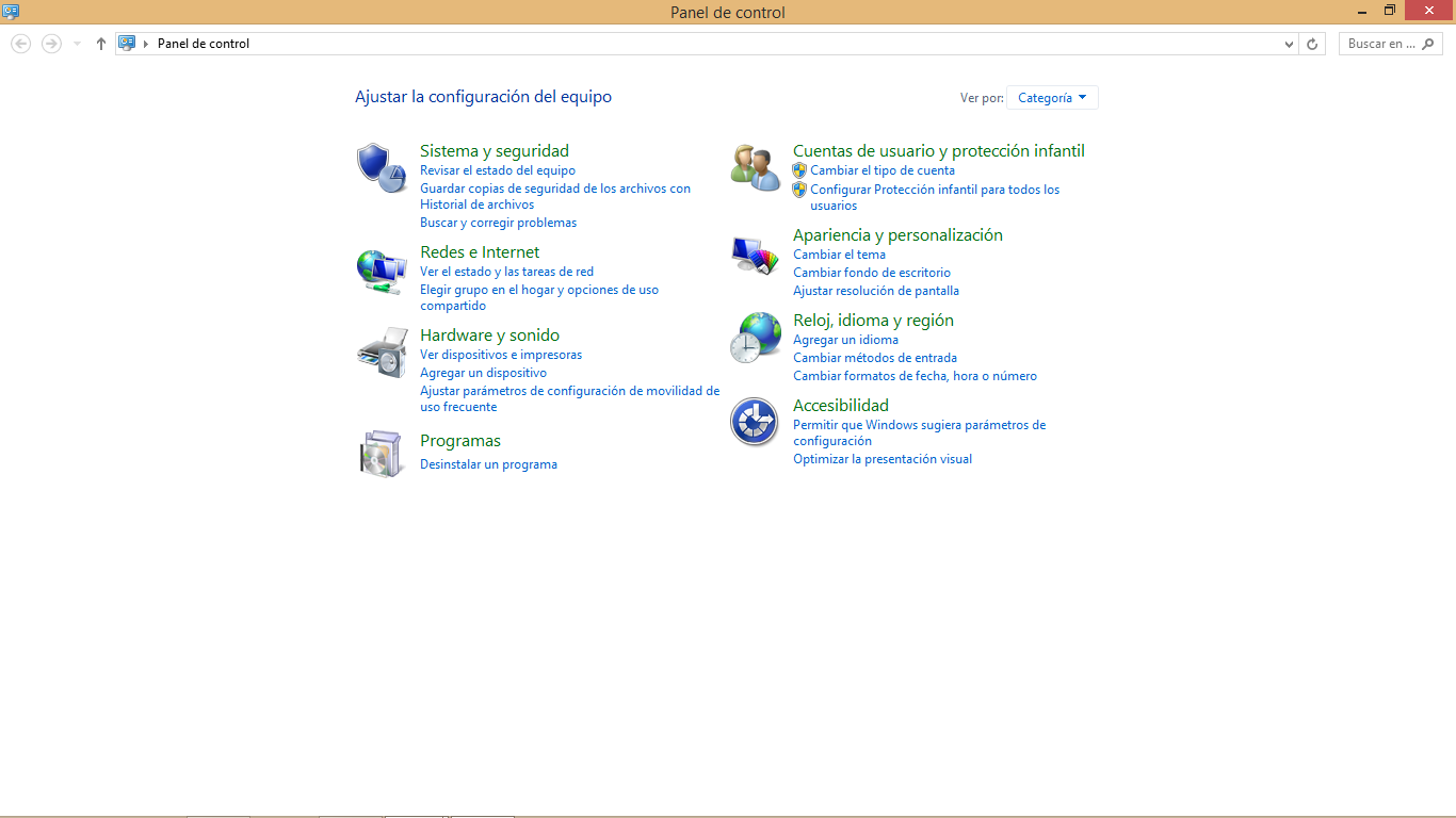 PANEL DE CONTROL: PANEL DE CONTROL