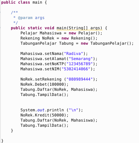 Information Technology: Program Java Sederhana dan UML