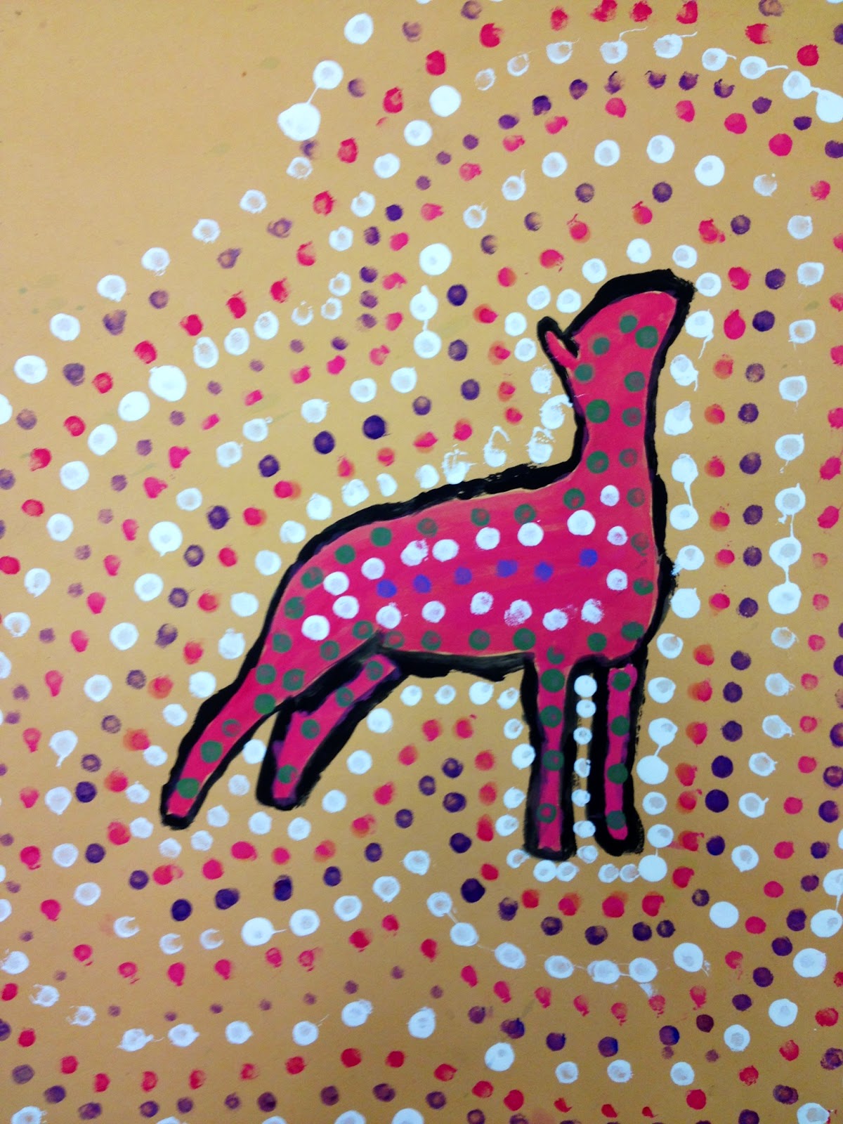Art at Hosmer: Aboriginal Animal Dot Painting, Part 2