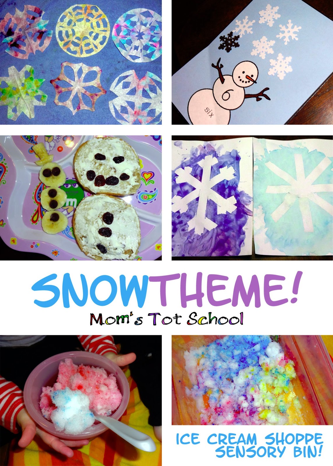 Mom's Tot School: Snow/Snowman