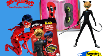BRINDE GRÁTIS .: Porta Figurinhas e Máscaras Chicle Buzzy LadyBug