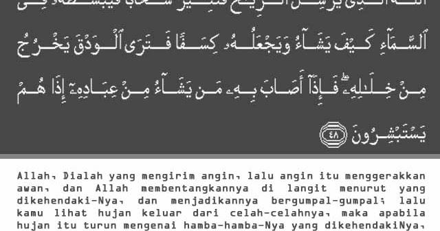 Ayat Tentang Angin, Awan Dan Hujan -by- Makna Al-Qur'an