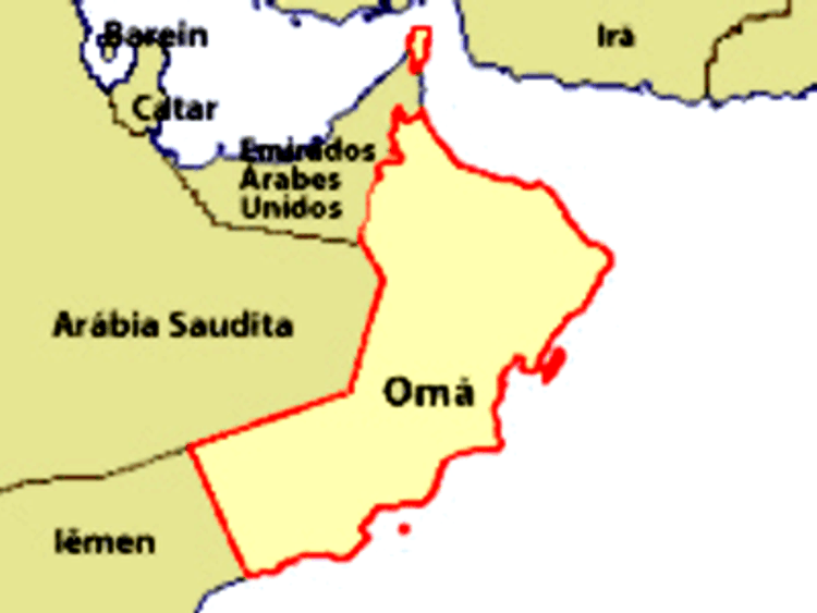 Mapa Mundi: Mapa de Omã