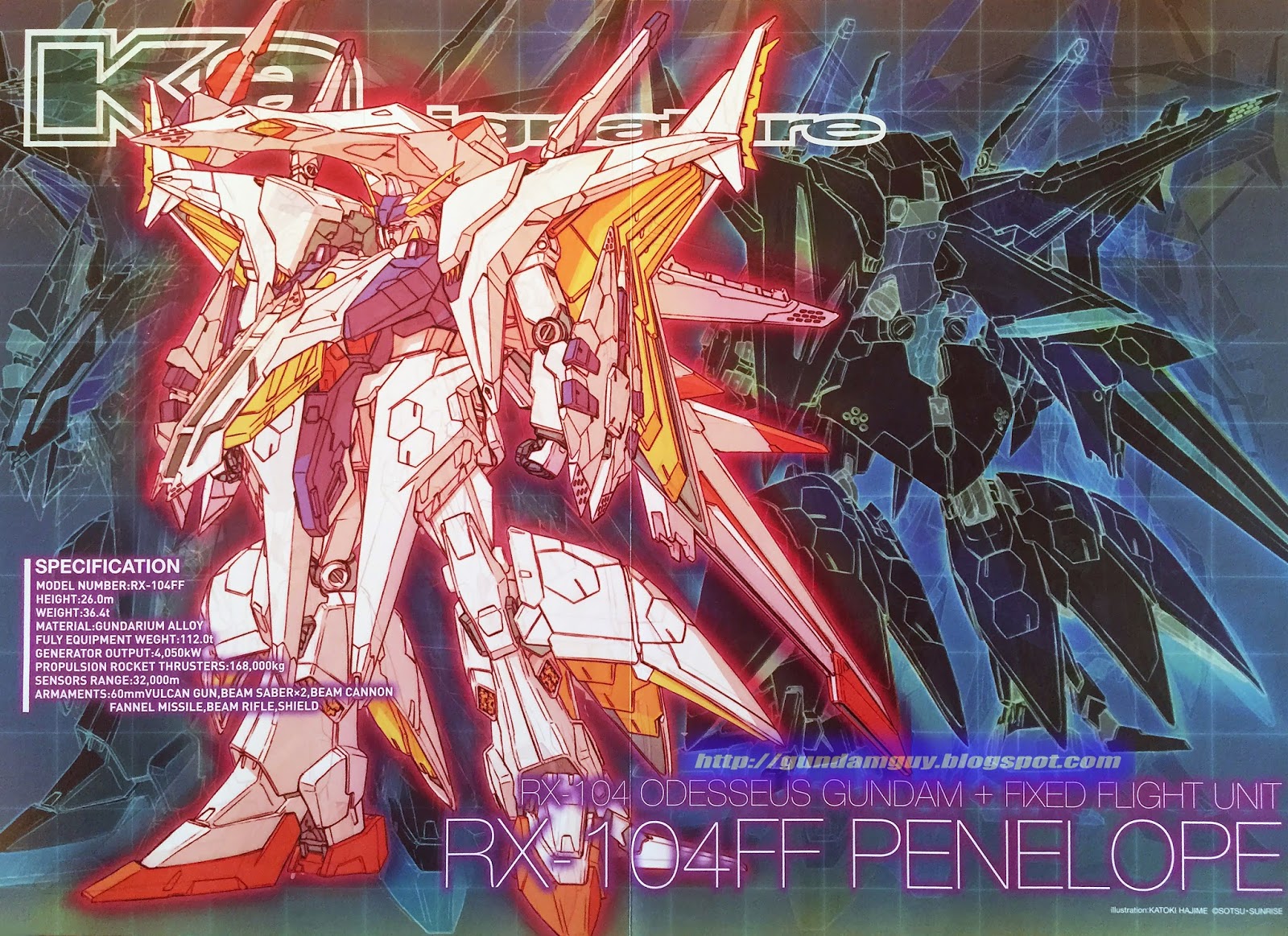 GUNDAM GUY: RX-104FF Penelope 'RX-104 Odesseus Gundam + Fixed Flight ...
