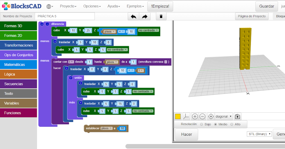 PRÁCTICA 5 BLOCKSCAD