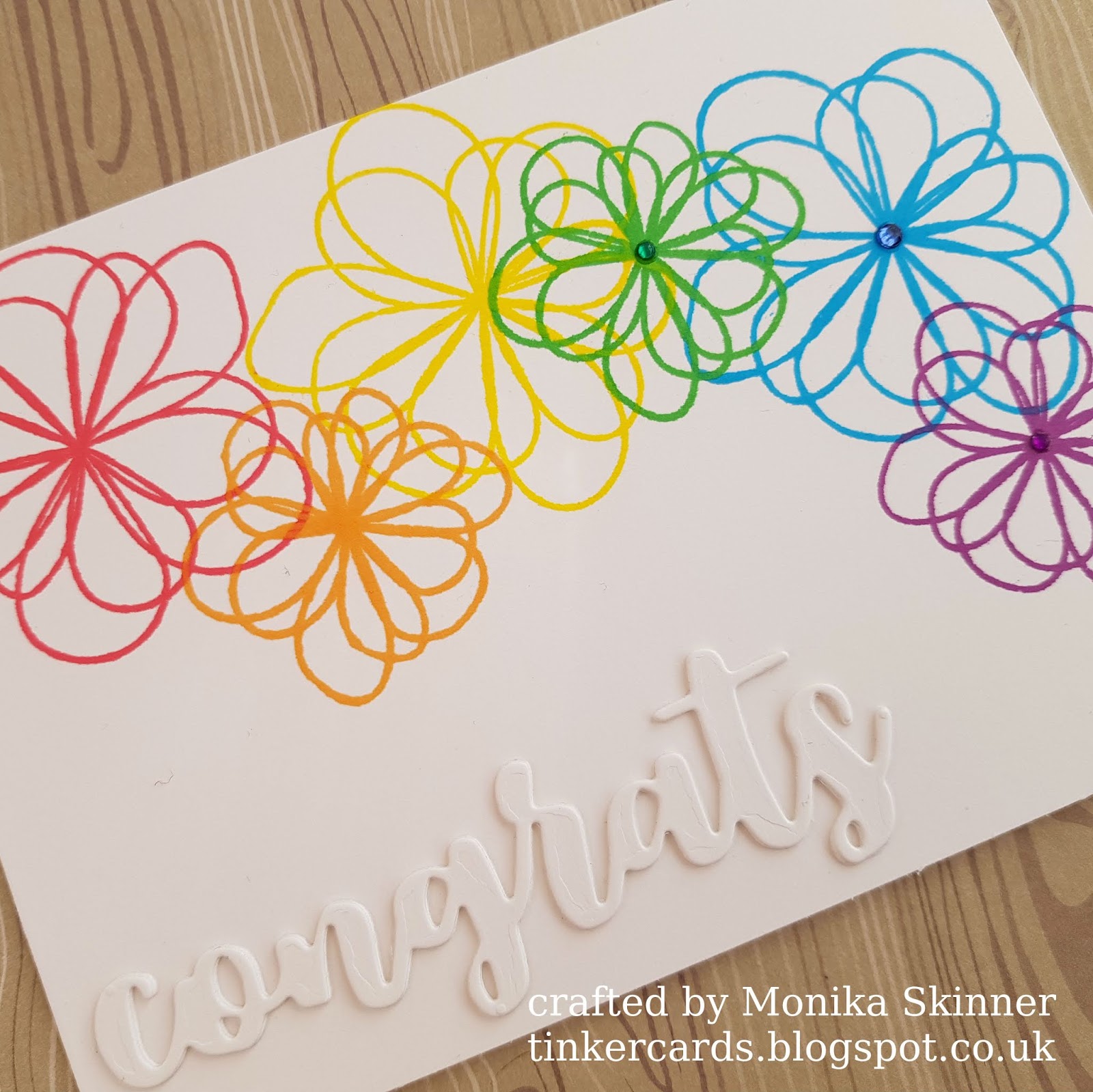 TinkerCards Designs: Rainbow Florals