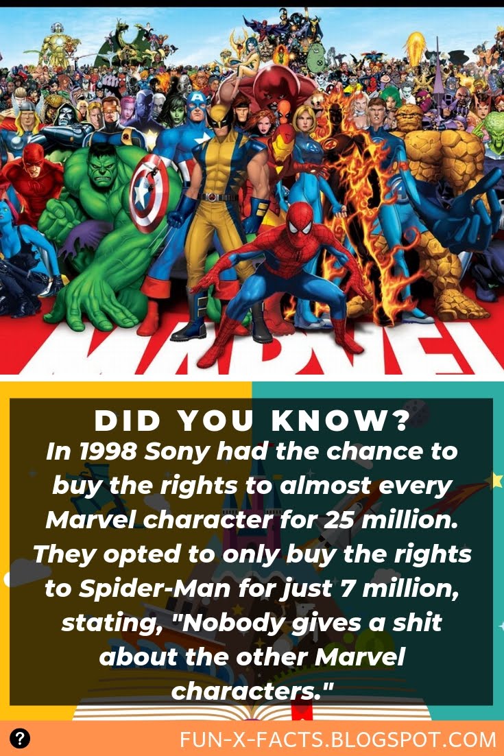 In 1998 Sony had the chance to buy the rights to almost every Marvel ...