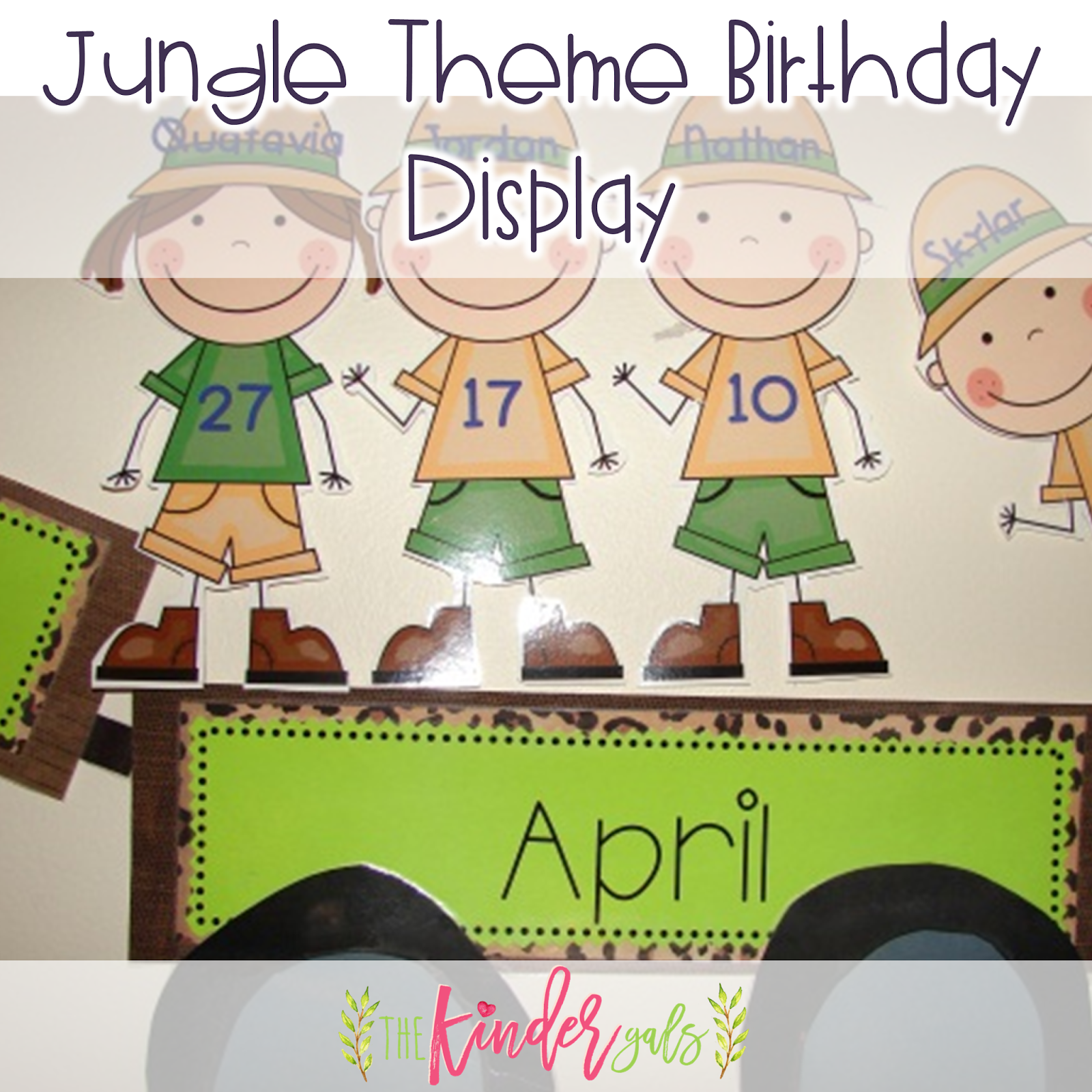 Jungle Themed Classroom Birthday Chart
