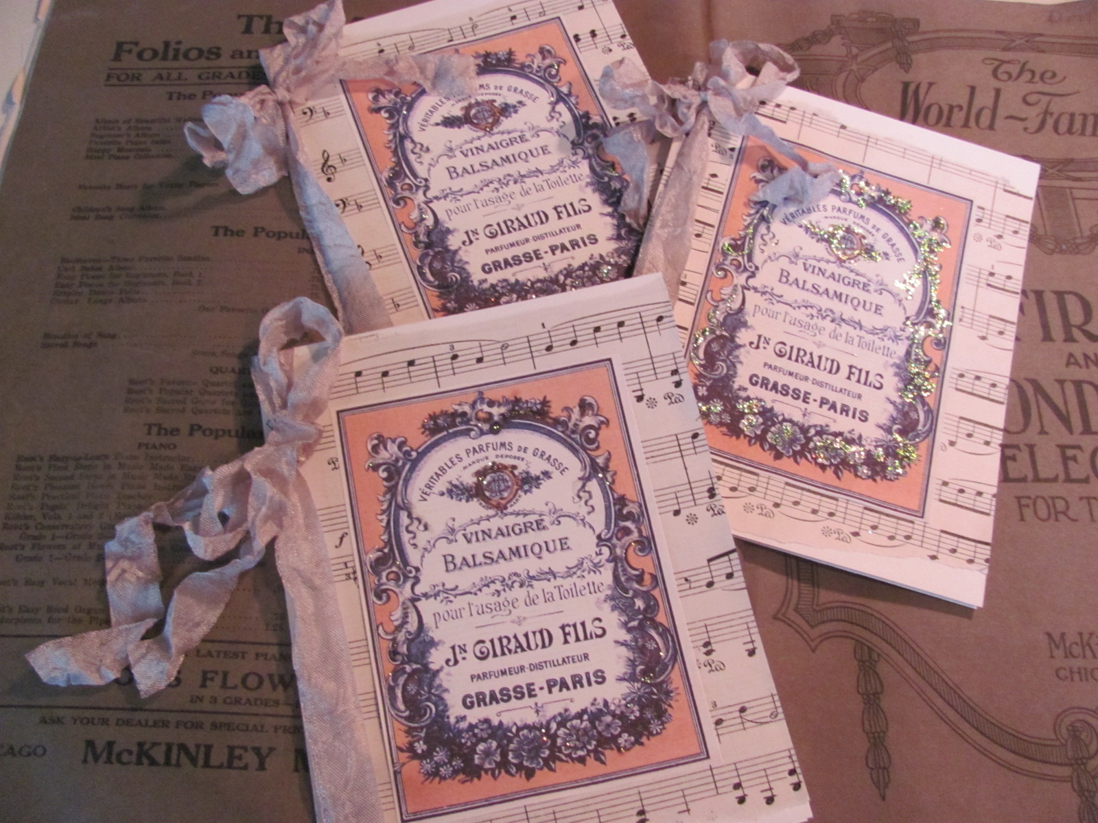 My Shabby Chateau: Glittered French Themed Cards