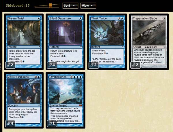 Magic the Gathering Adventures: Mono Blue Online Deck in ISD+RTR Standard