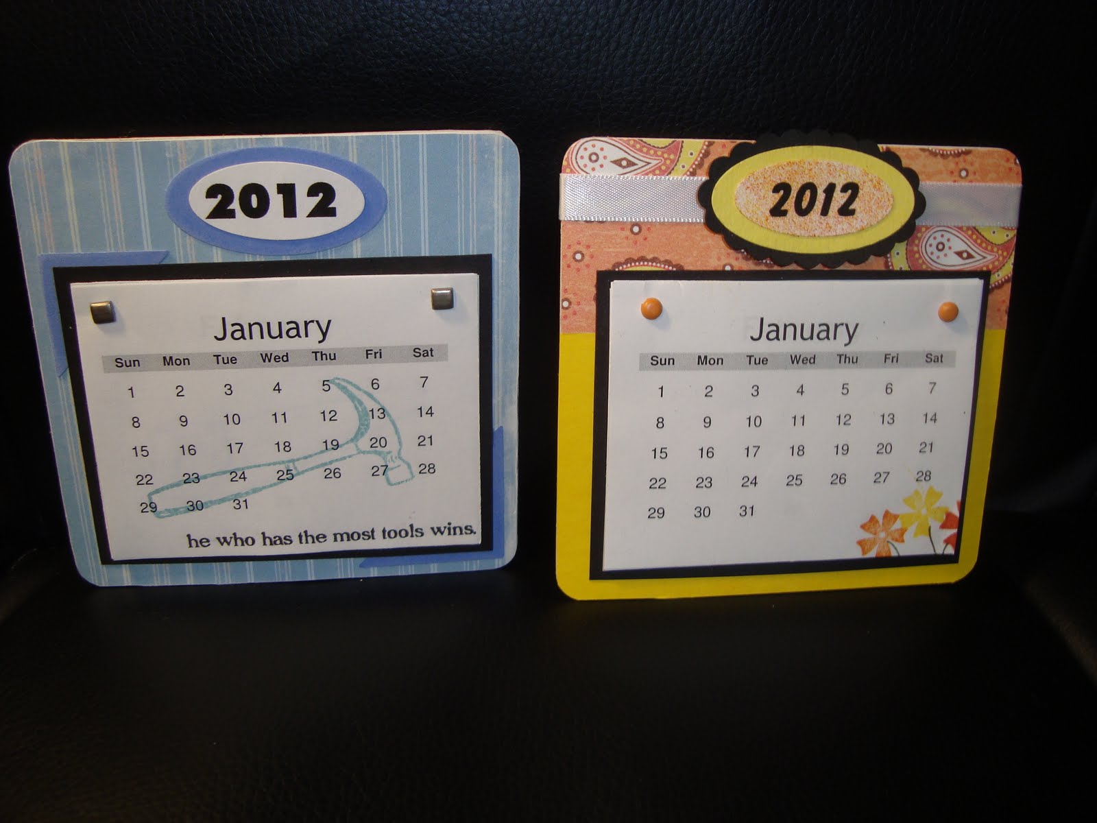 Gina's Stamping Creations: Items for a Craft Fair - Coaster Calendars