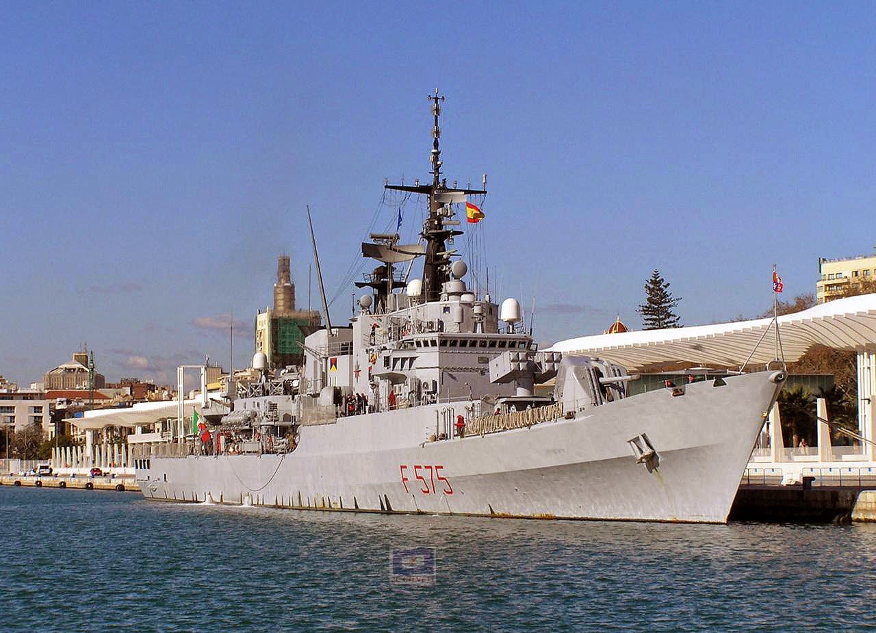 Málaga Marítima: La fragata italiana EURO F-575 en Málaga