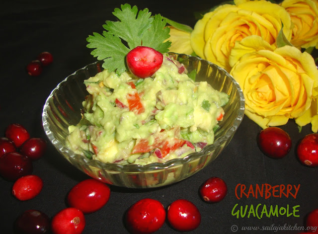 Sailaja Kitchen...A site for all food lovers!: Cranberry Guacamole ...