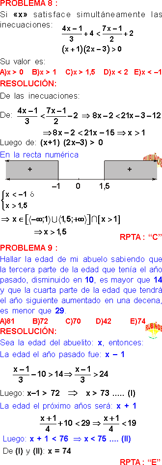 INECUACIONES DE PRIMER GRADO EJERCICIOS RESUELTOS Y PARA RESOLVER PDF