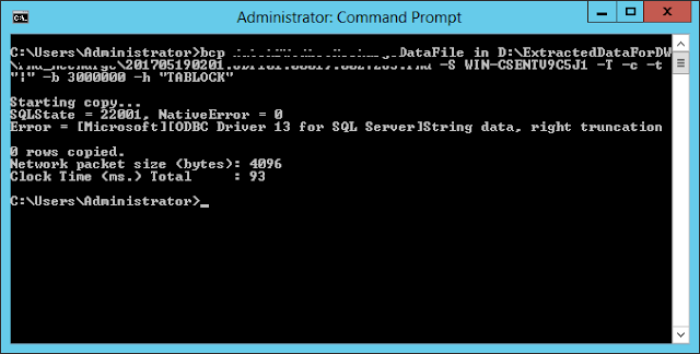 Dineshs Blog Being Compiled Sql Server Bcp Error String Data Right Truncation 4104