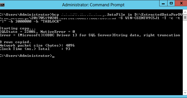 Dineshs Blog Being Compiled Sql Server Bcp Error String Data Right Truncation