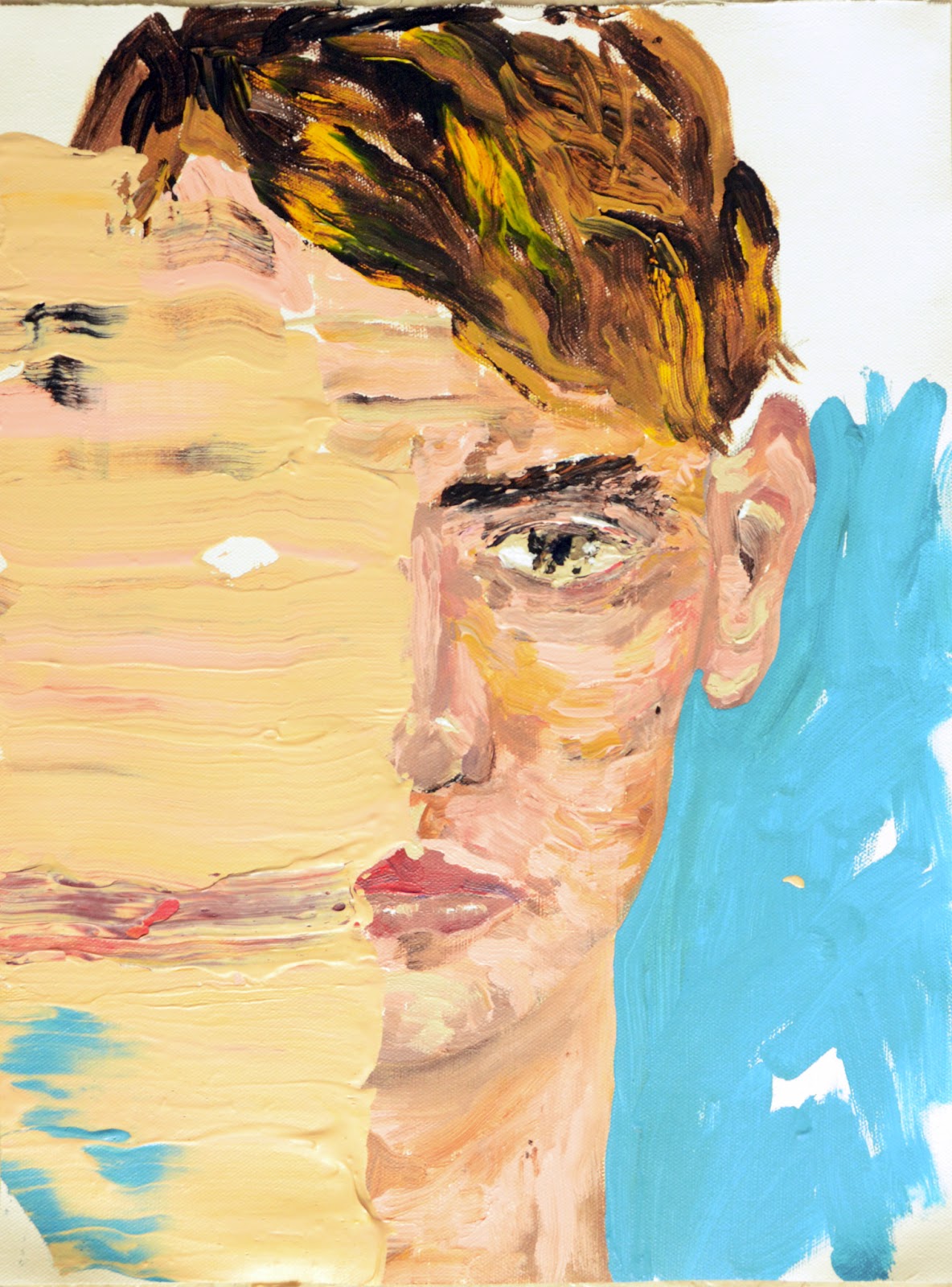 The Fountain: Face Scraped with Paint