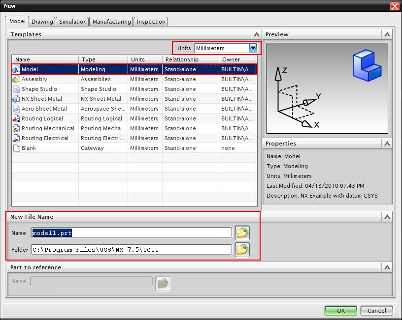 NX(UNI-GRAPHICS) TUTORIAL: STARTING NX 7.5 SESSION AND OPENING FILES