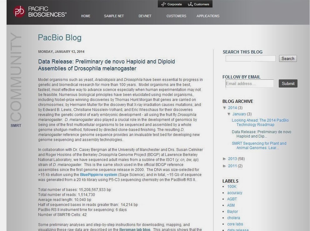 パックマンの挑戦 － PacBioシークエンサー: ショウジョウバエリシークエンスとFALCON