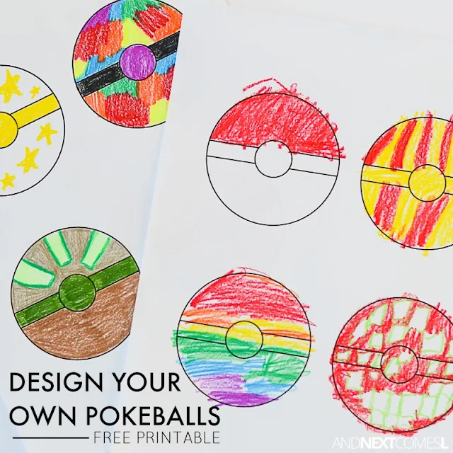Free Printable Pokeballs Coloring Sheet for Kids | And Next Comes L ...