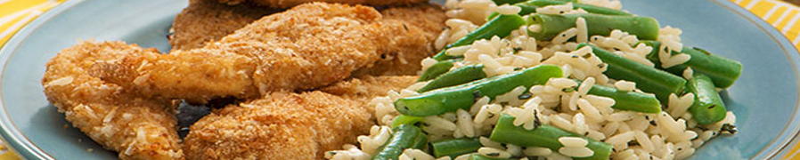 Breaded Chicken Fingers With Rice | Streaming Food