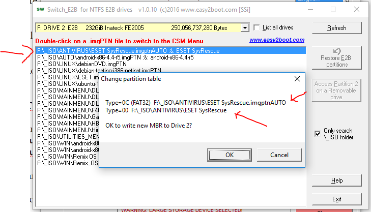 Rmprepusb Easy2boot And Usb Booting Uefimultiboot For E2b Now