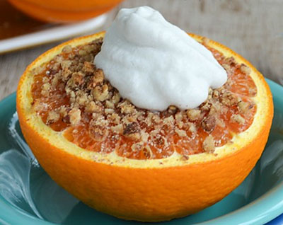 Sunburst Oranges: Baked Oranges And Cream Recipe