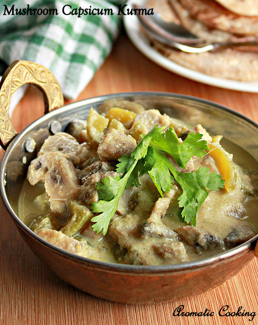 Aromatic Cooking: Mushroom Capsicum Kurma, How To Make Mushroom ...
