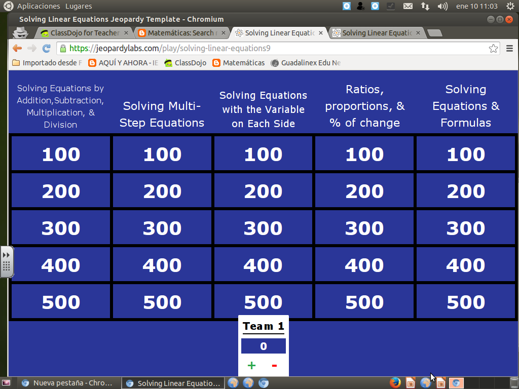 Matem ticas Solving Linear Equations GAME Matem ticas Solving Linear Equations GAME