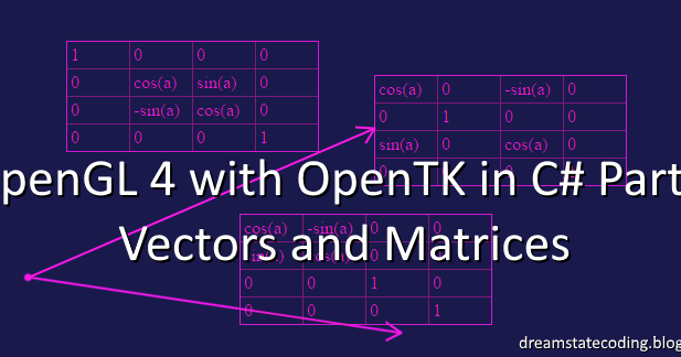 Dreamstate Coding: OpenGL 4 with OpenTK in C# Part 7: Vectors and Matrices