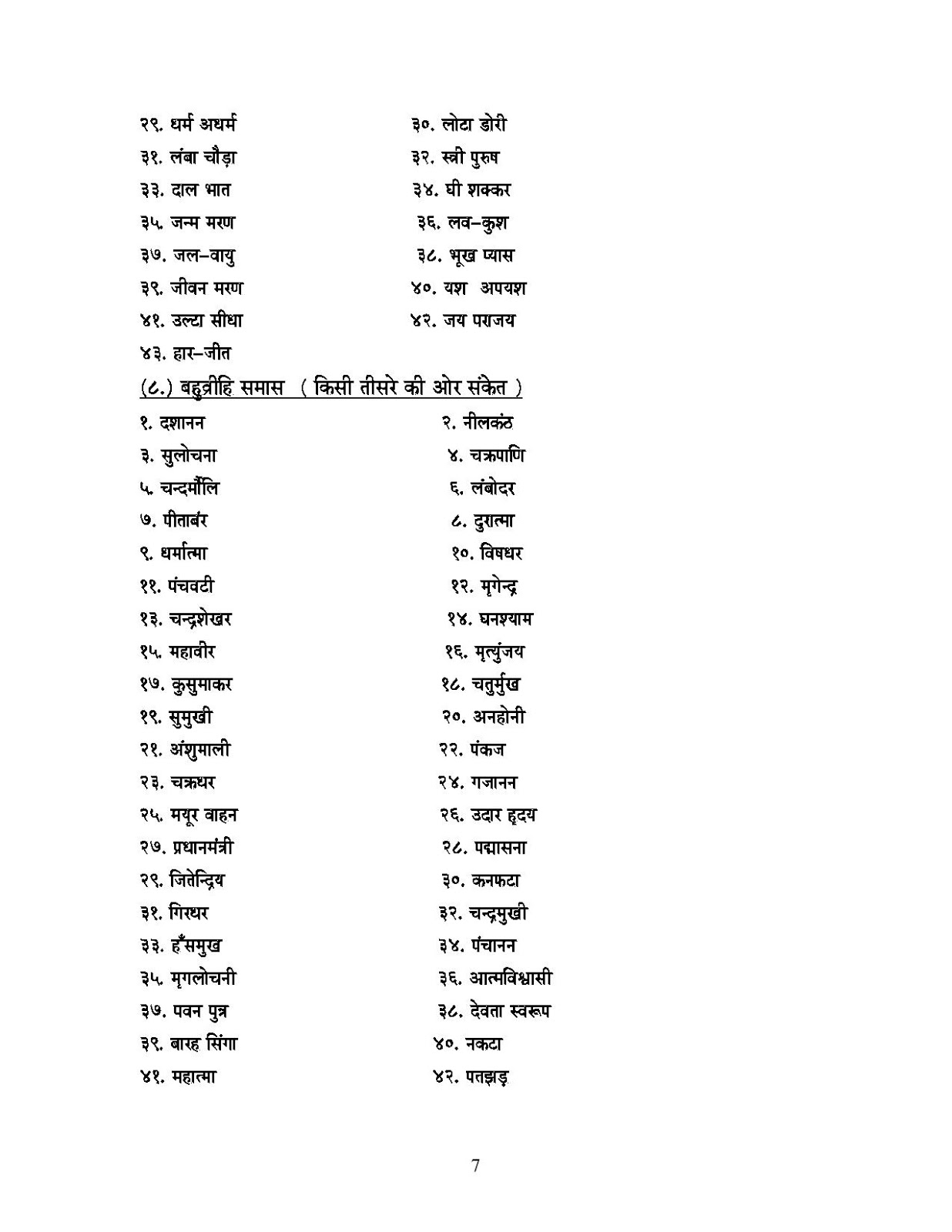 Hindi Grammar Work Sheet Collection for Classes 5,6, 7 & 8: Samas Work ...