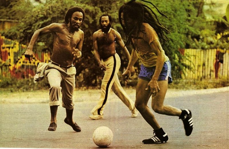 Bob Marley Playing Soccer Background