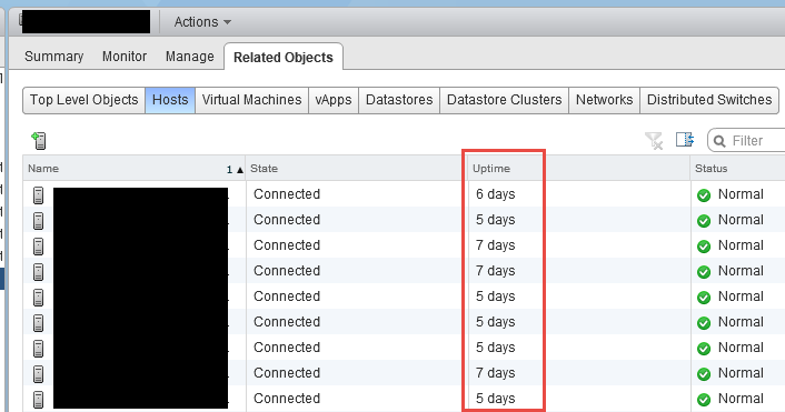 How to Check Up Time of ESXi Host or Virtual Machine from vCenter Server