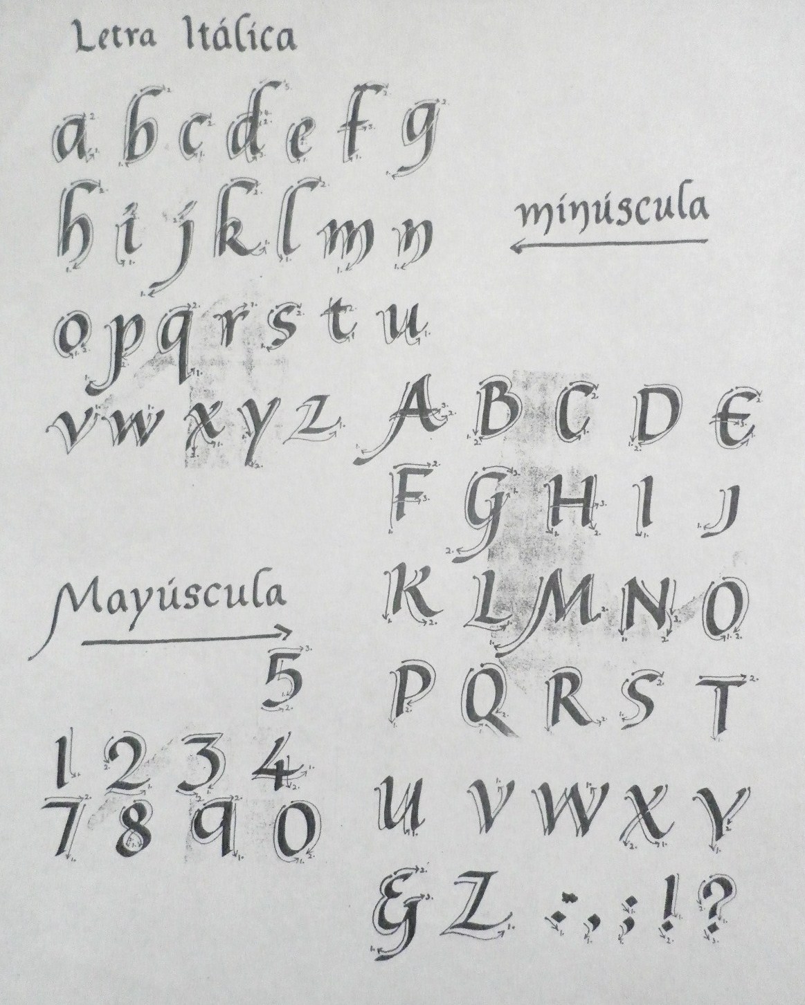 abecedario caligrafía itálica | Letras italicas, Abecedario caligrafia ...
