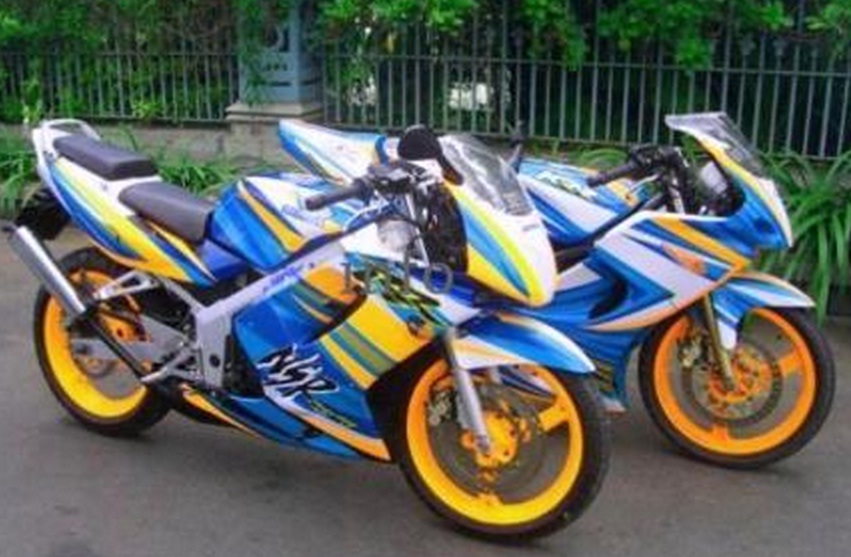 Gambar modifikasi ninja rr mono 150 jari jari drag airbrush racing look ...
