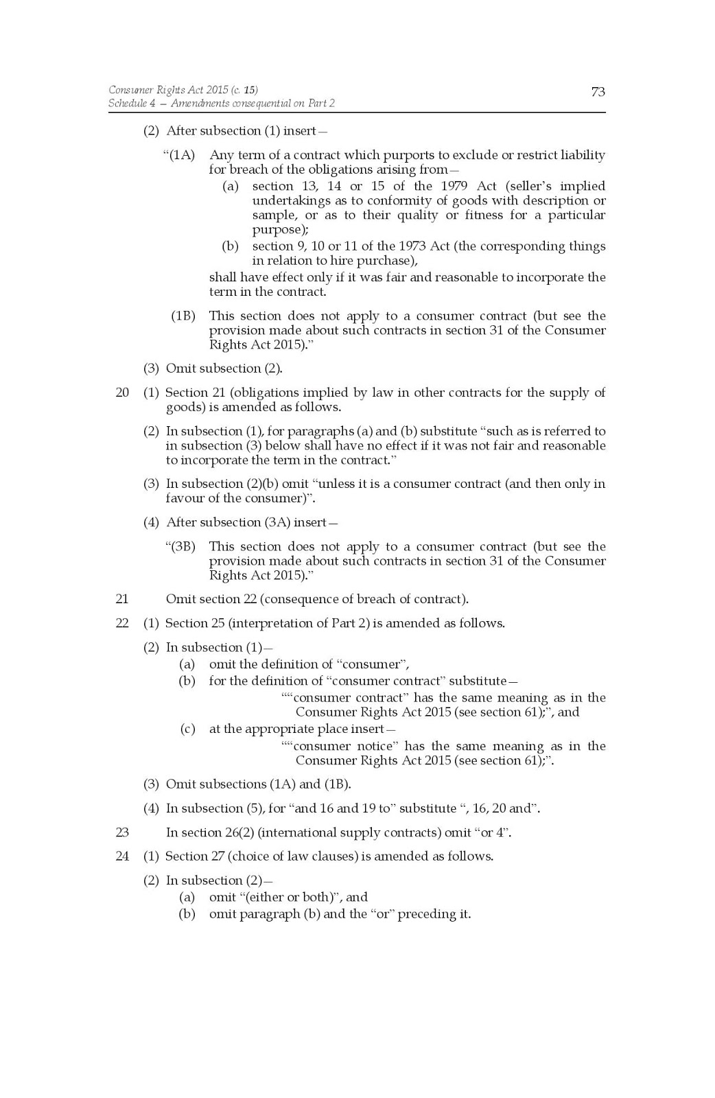 KNOWLEDGE FOR ALL: CONSUMER RIGHTS ACT 2015, UK