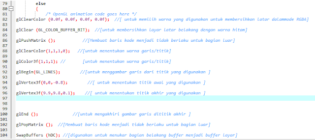 membuat garis di OPENGL