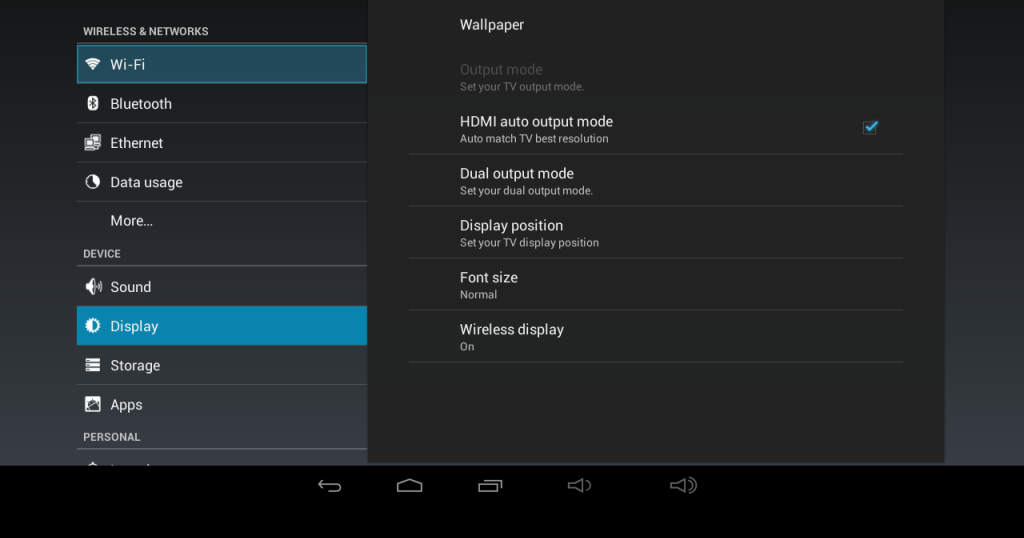 Adjust Screen Size - Android TV - BADroid TiVi