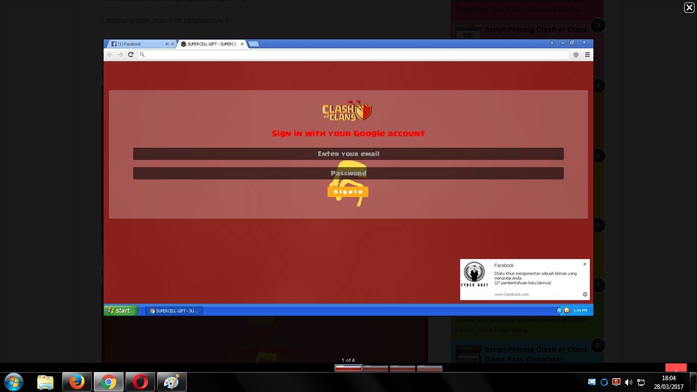 Script Phising Clash Of Clans legenda